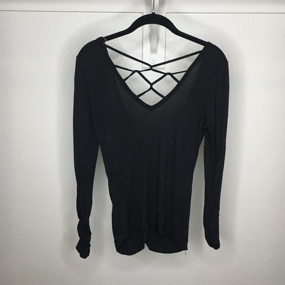 Tops | Sexy Cut Out Scrunch Front Top | Poshmark
